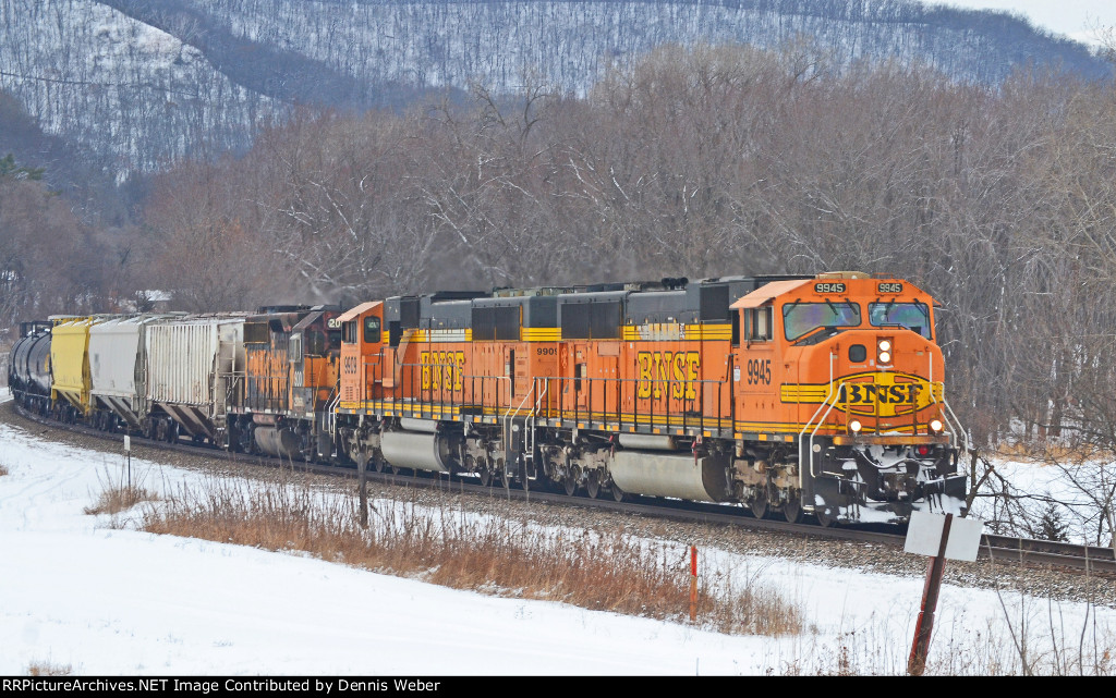 BNSF 9945, CP's River Sub.